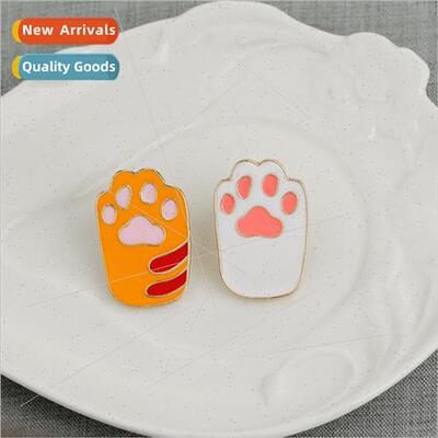 Korean  cartoon cute cute pet cats dogs paw print brooch