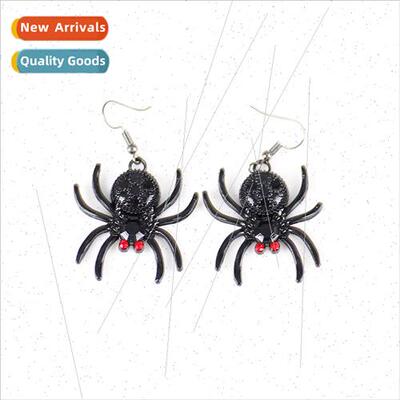 Punk retro nightclub street shooting animal spider earrings