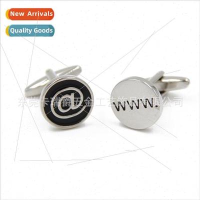 Fashion English symbol WWW.@ modeling cufflinks personalized