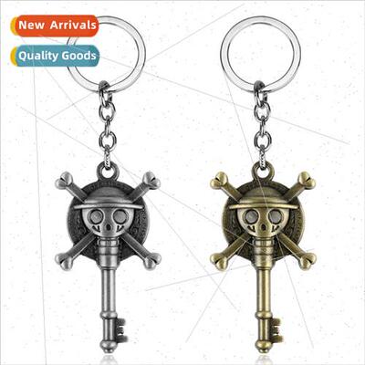 Anime  King of Thieves ffy Straw Hat Kid metal keychain bag