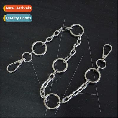 New round simple bag chain nd time retro punk hip-hop pants