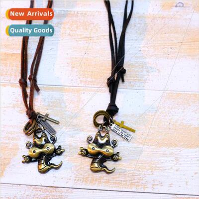 Mixed  jewelry fashion cartoon dragon necklace cowhide neckl