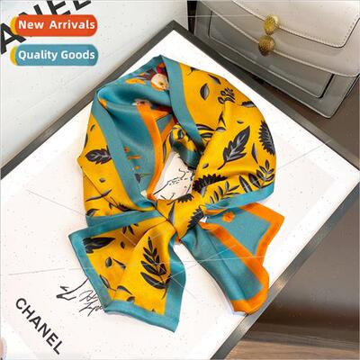 lk flutter women silk scarf fine narrow small neckerchief do