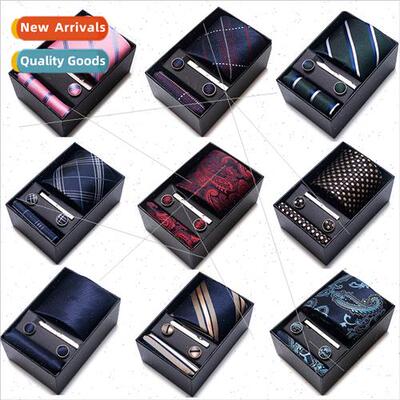 Box Men 8cm Tie Business Formal Jacquard Color Weave Busines