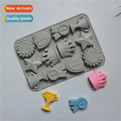 licone gold cupcake Jelly pudding soap chocolate cake mold b