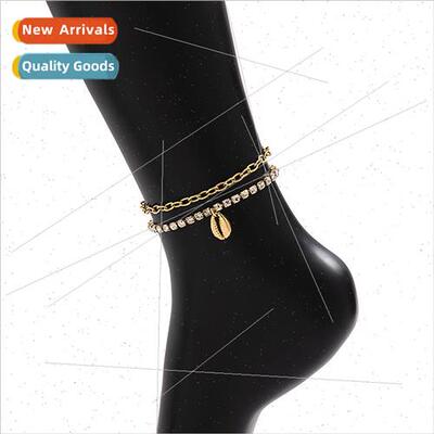 Europe fashion punk metal anklet female simple beach inlaid