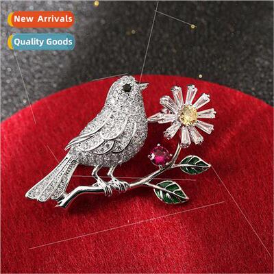 Koreancreative magpie on branch love birds female accessorie