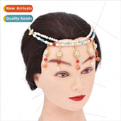 Ancient wind hair accessories ethnic double pearl celluloid