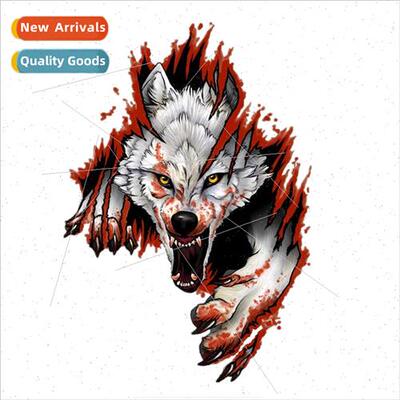 3D New Angry Wolf car stickers Reflective car decals Modifie