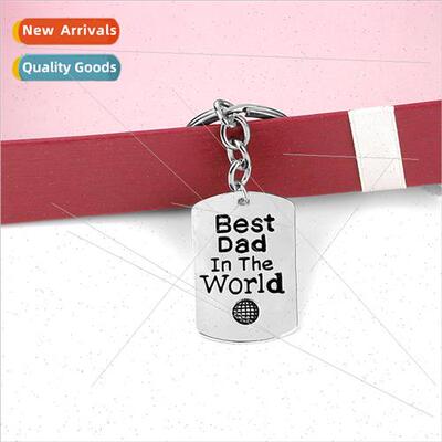 New creative letter charm best dad in world father day keych