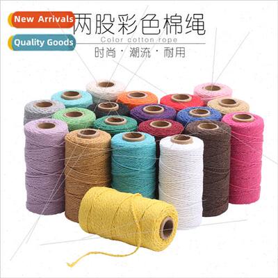 Two Strands Colorful Braided Cotton Rope 2mm Christmas  DIY