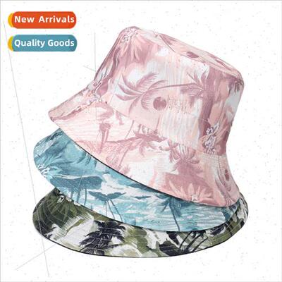 Japan Korea spring summer new tropical coconut e printed flo