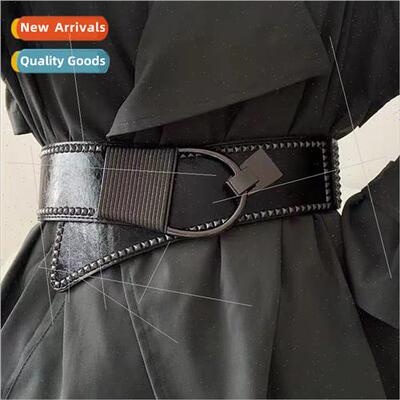 Europe rivets belt female decorative fashion versatile elast