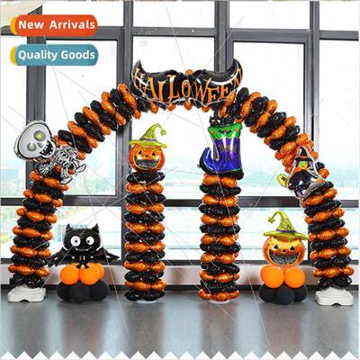 Halloween balloon holiday dress up column road guide backgro