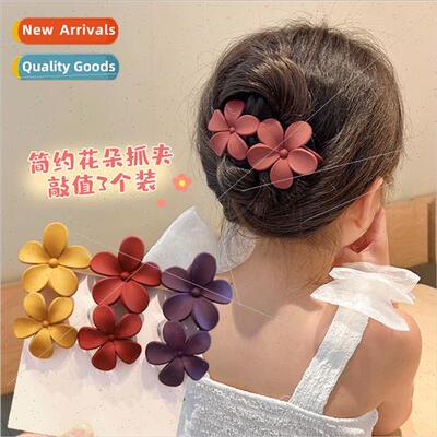 Korean  children flowers grasp clip girls back head spoon ha