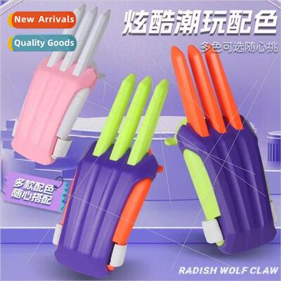 New 3D radish Wolverine claws retractable toy gift creative