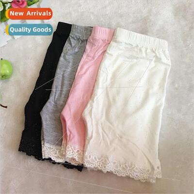 2023 summer girls thin shorts solid color bottoming pants ch