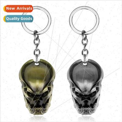 AVP Alien vs. Iron Warrior mask alloy keychain personalized