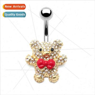 Europe Bear Belly Button Ring Cute Bear Navel Nail Navel Rin
