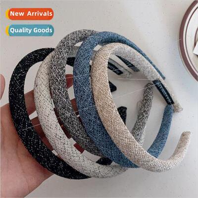 Autumn winter new tweed high cranial top sponge hair bands f