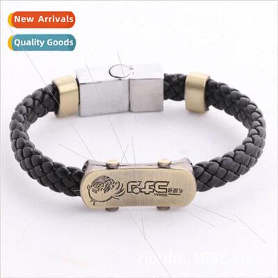 Popular Anime Detective Conan Bracelet Braided Leather Brace