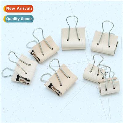 Leather Dovetail Clip Two Long Tail Clip Fixed Clip Ticket C