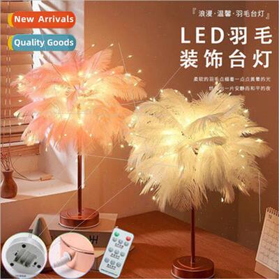 Lamp feather light pendulum night light girl live ambient li