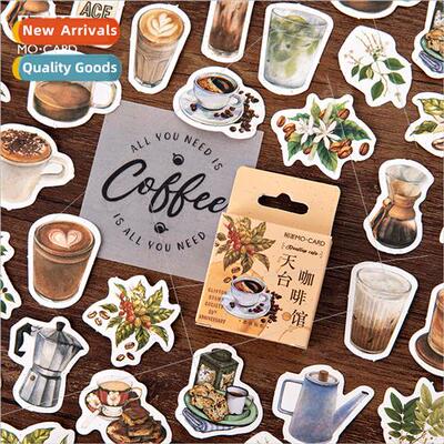 Boxed stickers rooftop cafe stickers handbook diary diy deco