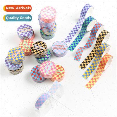 Color clashing checkerboard tape fresh checkerboard diy pape