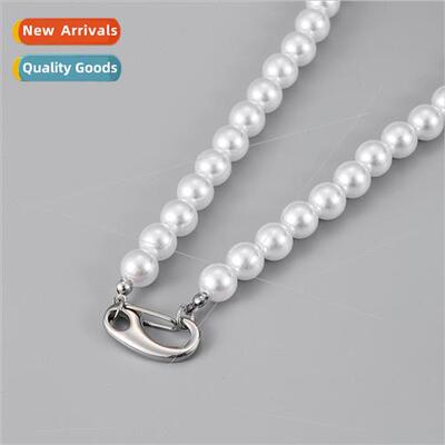 Personalized ndy versatile fashion hip-hop men pearl stainle