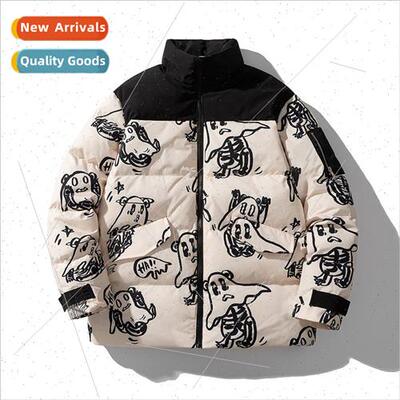 Winter cotton jacket men women couple  cartoon hip-hop tide