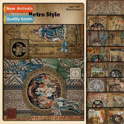 retro medieval 8 pcs of material paper character pattern fol