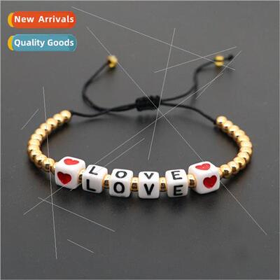 Bohemian  love LOVE letters couple 4mm color preservation go