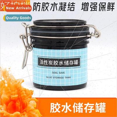 Eyelash Extension Glue Storage Jar Activated Charcoal Eyelas