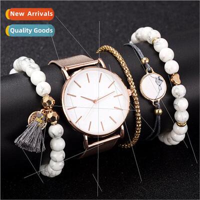 New simple ladies watch set nd alloy steel wh watch wh brace