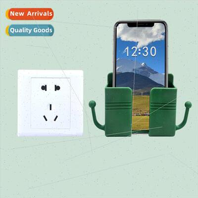 Wh hooks shelf hanging rack bedside cell phone charging plac