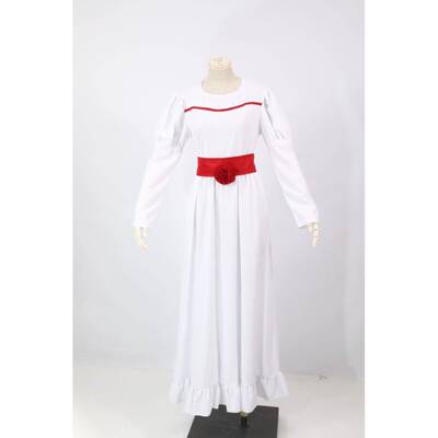 现货 万圣节服ConjingDoll 安娜贝尔万圣节恐怖白色连衣裙Cosplay