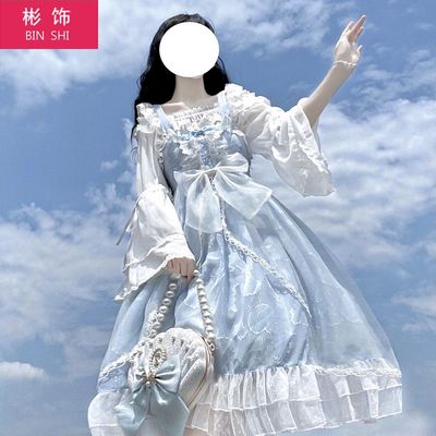 原创正品洛丽塔连衣裙子女童儿童公主裙贝壳春秋夏大童日常轻lo裙