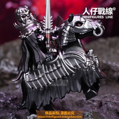 剑风传奇黑白骷髅骑士格斯战士武器战马第三方人仔拼装男孩玩具