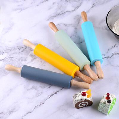 Wooden rolling pin Beech print rolling pin embossed rolling