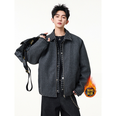 吾一白男生假两件外套