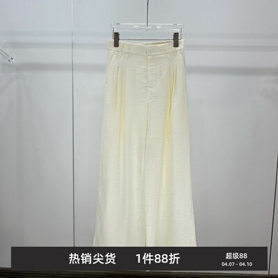 亚麻亲肤阔腿休闲裤女直筒长裤子
