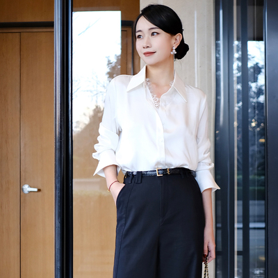 春装新款假两件蕾丝衬衫