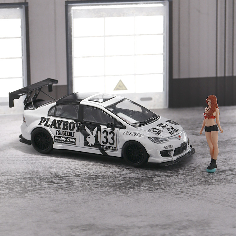 BSC 1:64 本田思域 爆改CIVIC FD2 仿真合金汽车模型摆件