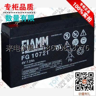 非凡蓄电池FG10721 非凡6V7.2AH，FIAMM电池，意大利原装进口