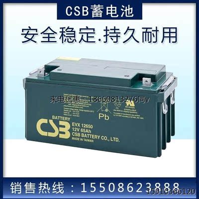 希世比蓄电池GP12650 12V65AH 铅酸免维护ups/eps应急专用电池