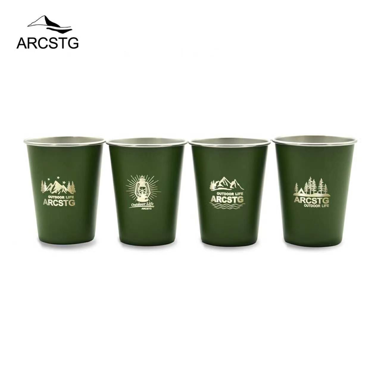 ARCSTG便携水杯304不锈钢杯户外野营露营野餐烧烤啤酒杯咖啡杯