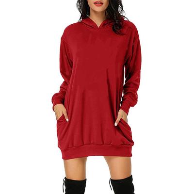 vestidos womens vestidos pocket largos tee hoodie long
