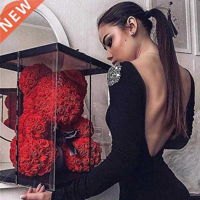 Dropshipping 40cm Teddy Bear of Rose Artificial Flowers PE R