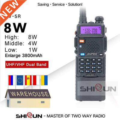 Upgrade 8W Baofeng UV-5R Walkie Talkie 3800mAh Battery Dual